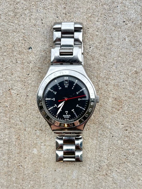 Swatch | Accessories | Swatch Irony Twirl Ygs428g Mens Date 37mm Works ...